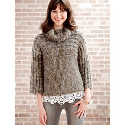 Misty Morning Cowl Neck in Patons Misty | Knitting Patterns | LoveCrafts