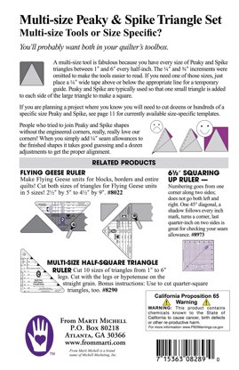 Marti Michell Ruler Peaky And Spike Quilting Template | LoveCrafts