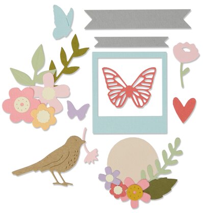 Sizzix Thinlits Die - Floral Banner | LoveCrafts