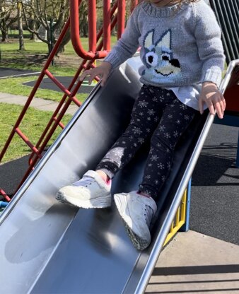 Bluey toddler jumper Knitting pattern by Not Just Nanas Knit | LoveCrafts