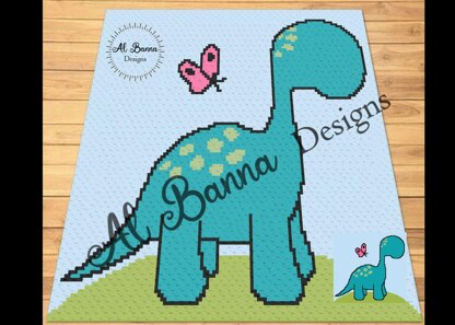 Diplo the Dinosaur C2C Graphgan Crochet pattern by Al Banna Designs ...