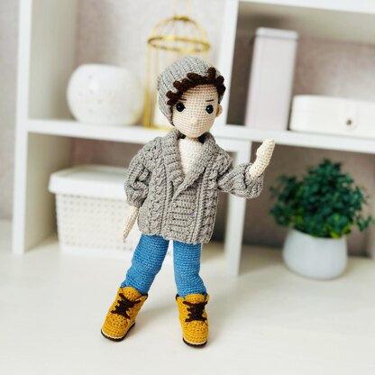 Crochet boy doll pattern, amigurumi boy pattern, crochet doll with ...
