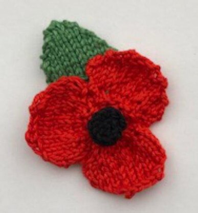 Remembrance Poppy - Flower Knitting Pattern Knitting pattern by Peach ...