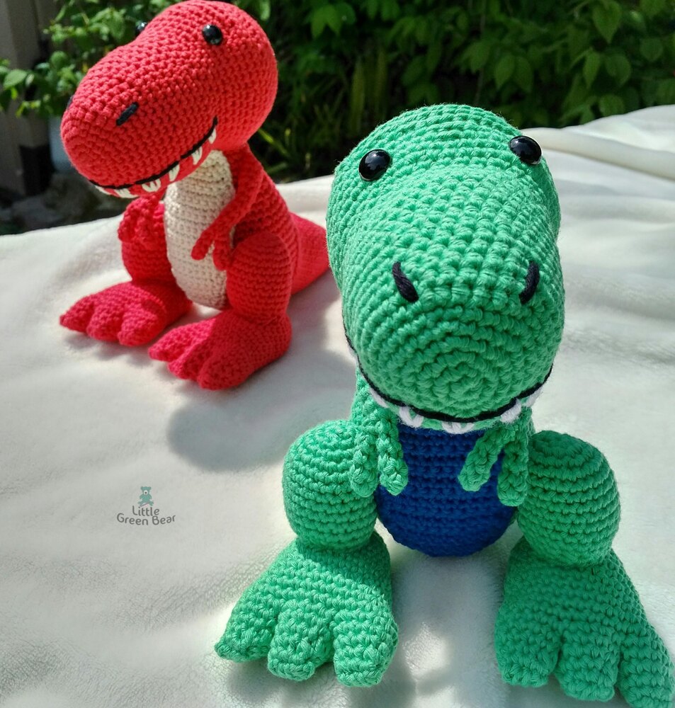 Crochet T Rex Pattern Crochet Dinosaur Pattern Realistic Stuffed