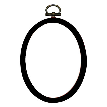 Permin 3 x 4 Inch Black Oval Flexi-Hoop | LoveCrafts