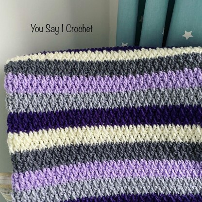 Alpine Stitch Crochet Blanket Crochet pattern by Joanne Johncey ...