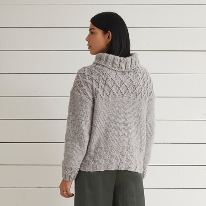 Phillipa Cable Yoke Sweater - Free Knitting Pattern for Women in Debbie ...