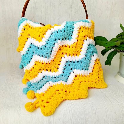 Blanket Fun Zig Zag Crochet pattern by Natali Berzore | LoveCrafts