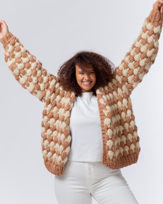 Bubble Stitch Cardigan - Free Knitting Pattern For Women - Cardigan ...