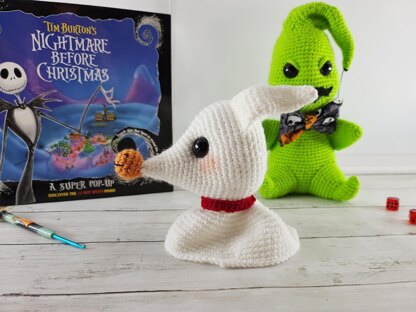 Zero Ghost Dog Crochet pattern by Carolyne Brodie | LoveCrafts