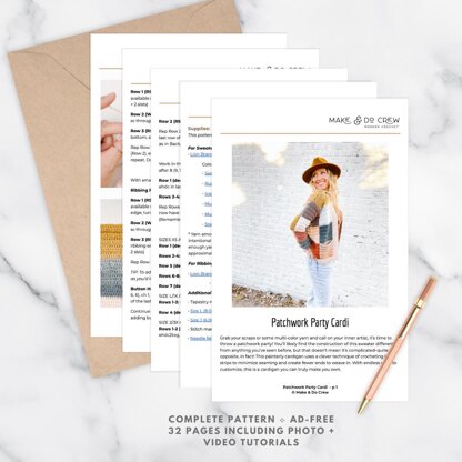 Patchwork Party Cardi ORIGINAL Crochet pattern by Jess Coppom Make & Do ...