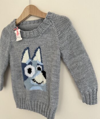 Bluey toddler jumper Knitting pattern by Not Just Nanas Knit | LoveCrafts