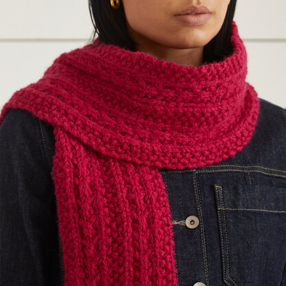 Super Chunky Scarf - Free Knitting Pattern for Women in Debbie Bliss ...
