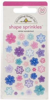 Doodlebug Sprinkles Adhesive Enamel Shapes - Winter Wonderland | LoveCrafts