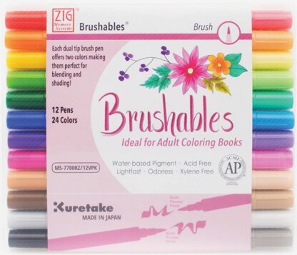 ZIG Memory System Brushables Dual-Tip Markers 12/Pkg - 560257 | LoveCrafts