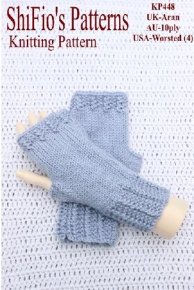 Knitting Pattern ladies fingerless gloves UK & USA #448 Knitting pattern by ShiFio's Patterns ...