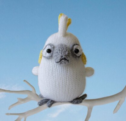 Colin the Cockatoo Knitting pattern by Amanda Berry | LoveCrafts