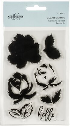 Spellbinders Clear Acrylic Stamps - Layered Rose | LoveCrafts