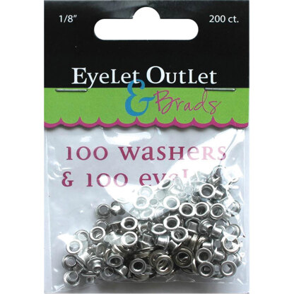 Eyelet Outlet Eyelets & Washers - 1/8", 100 Eyelets, 100 Washers ...