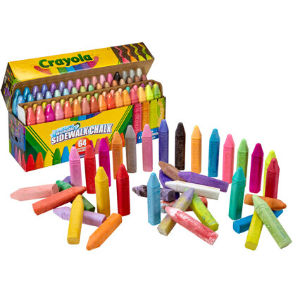 Crayola Washable Sidewalk Chalk - 64 Colors Including 8 W/Special ...