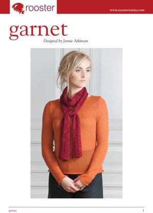 Garnet Scarf in Rooster Delightful Lace | LoveCrafts