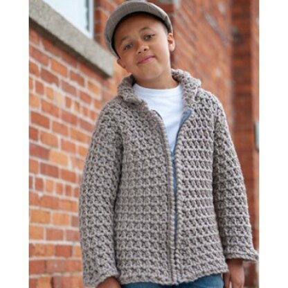 Fast Forward Jacket in Bernat Softee Chunky | LoveCrafts