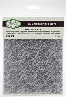 Creative Expressions 3D Embossing Folder 5.75"X7.5" - Ribbon Swirls ...