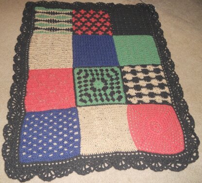 Crochet Sampler Afghan in Red Heart Super Saver Economy Solids ...
