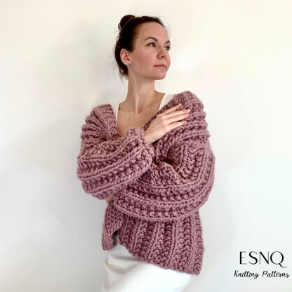 Rib knit cardigan Heather Knitting pattern by Julia Piro | LoveCrafts