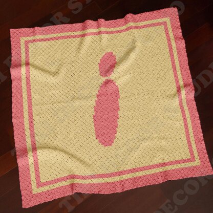 Letter I Name C2C crochet baby blanket pattern | 2 colors design ...