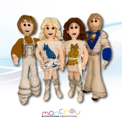 Abba Amigurumi Crochet pattern by Monchou Designs | LoveCrafts
