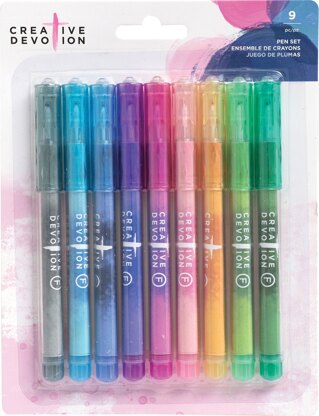 American Crafts Creative Devotion Fine Tip Pens 9/Pkg - Assorted Colors ...
