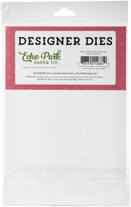 Echo Park Paper Echo Park Dies - Hello Spring Word, I Love Spring ...